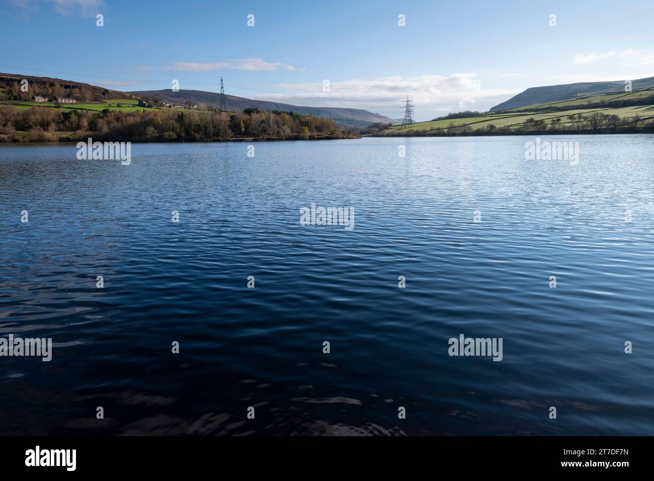 Bottom's reservoir, Tintwistle, Derbyshire, the lowest in a series of ...