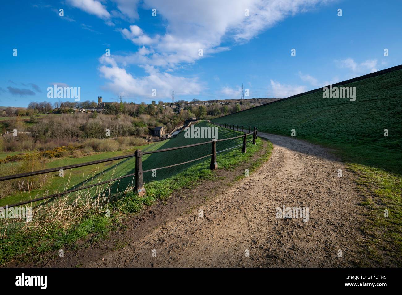 Bottom's reservoir, Tintwistle, Derbyshire, the lowest in a series of ...