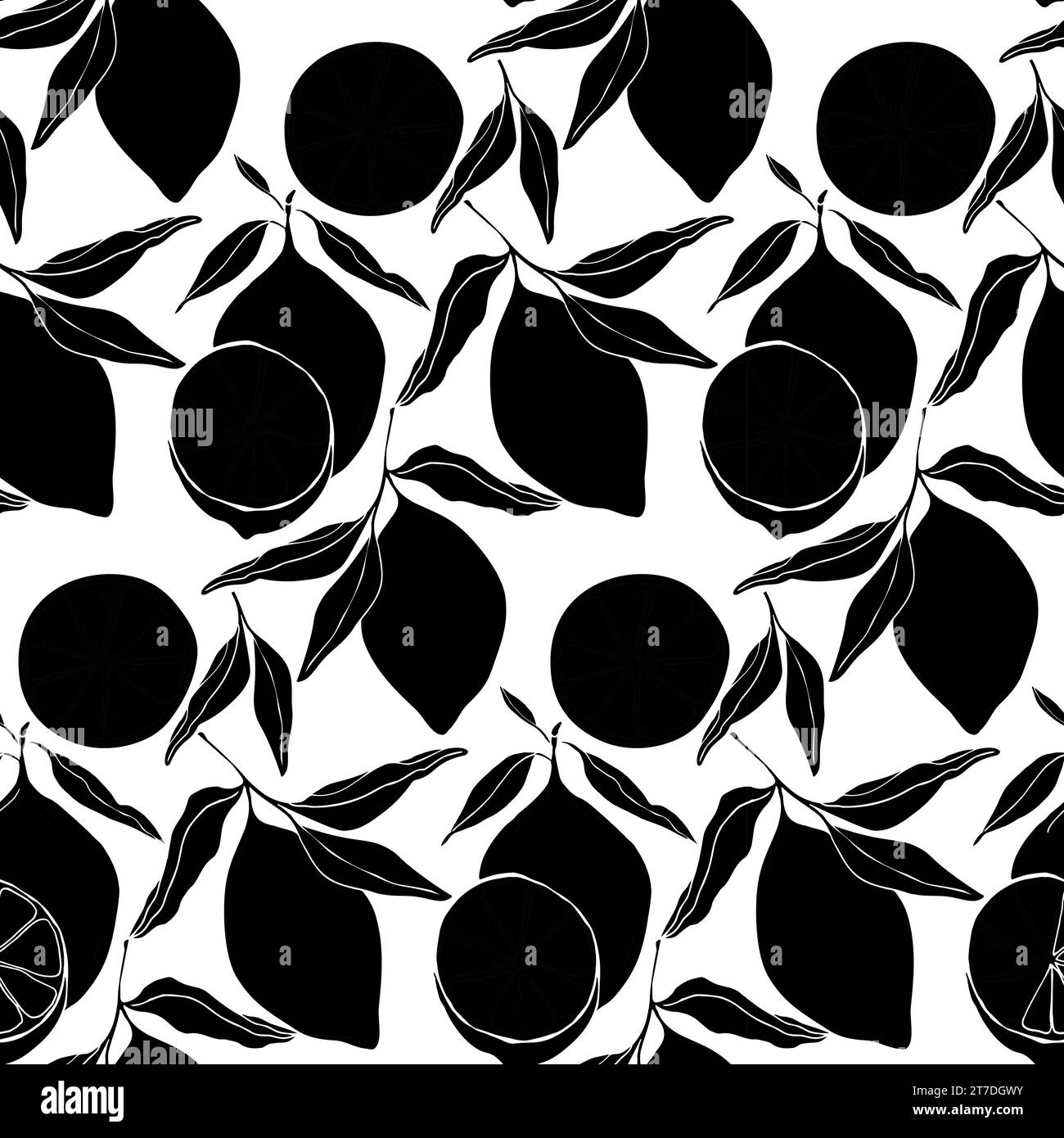 Fruit repeat design Black and White Stock Photos & Images - Alamy