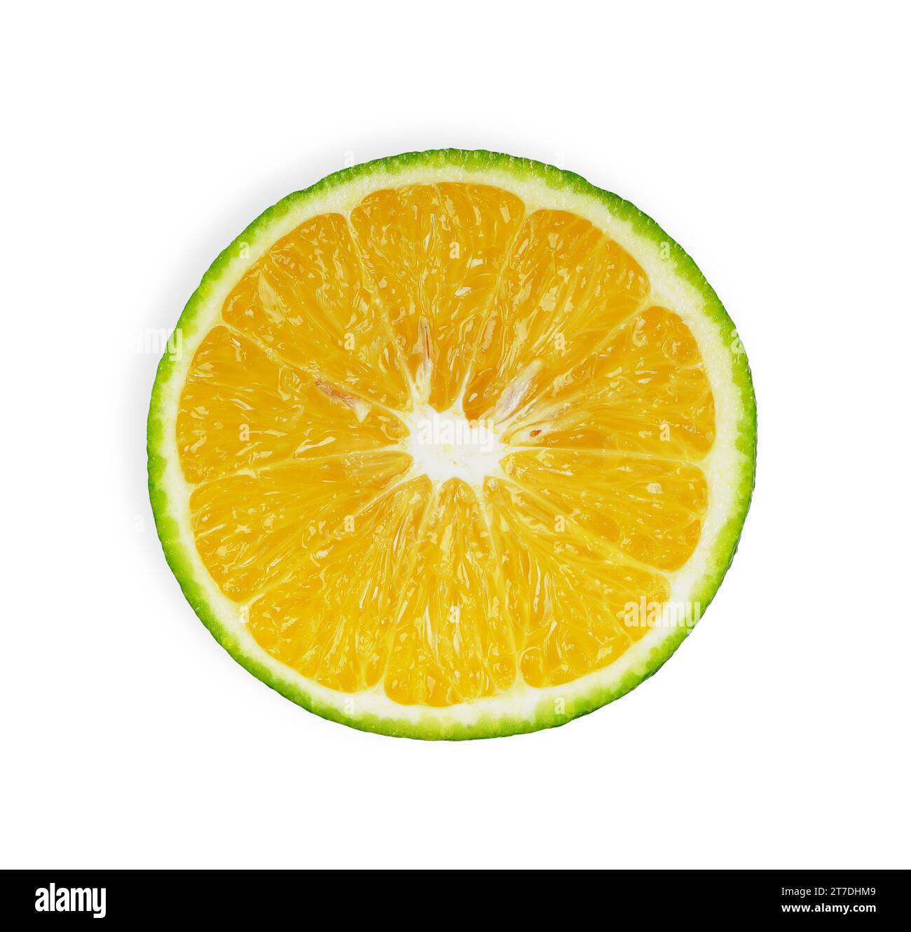 Half of Acidless orange isolated on white background. Acidless orange ...