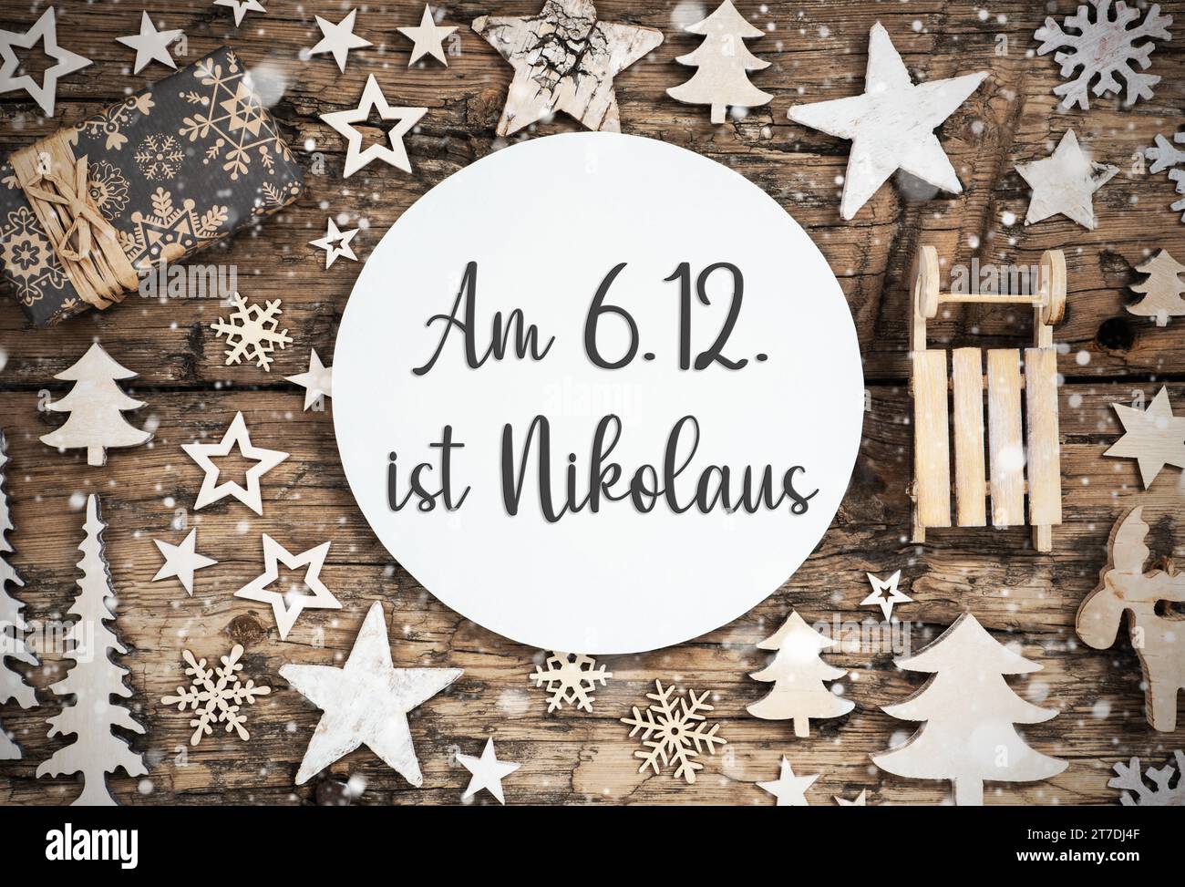 German Text Am 6.12. Ist Nikolaus, Means Happy Nikolaus December 6th In ...
