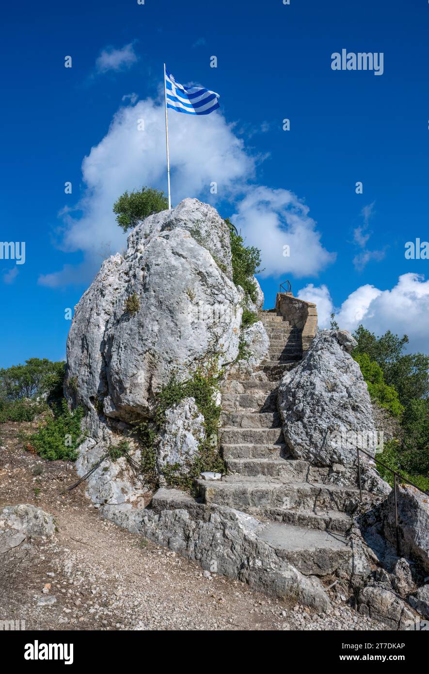 The remains of the Kaiser Wilhelm II Observatory at Pelekas, on Corfu ...
