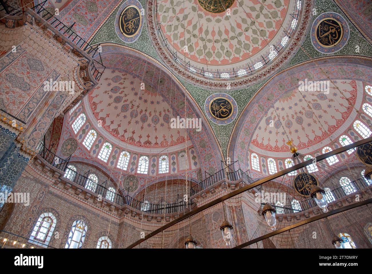 Interior scene in the New Mosque, Yeni Cami, in Istanbul, Turkey Stock ...