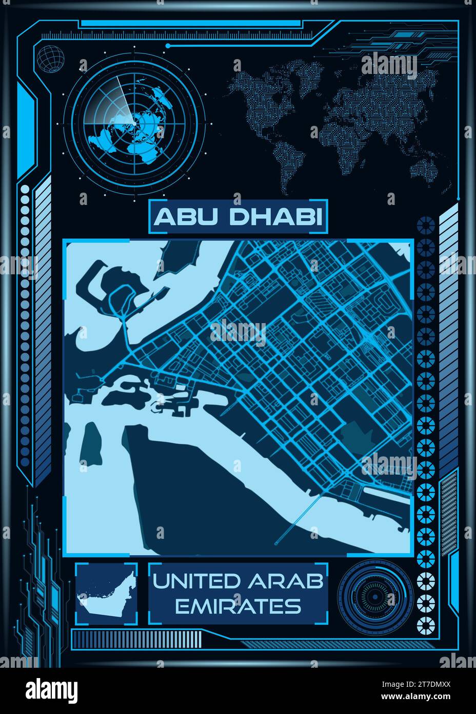 Abu dhabi map hi-res stock photography and images - Alamy