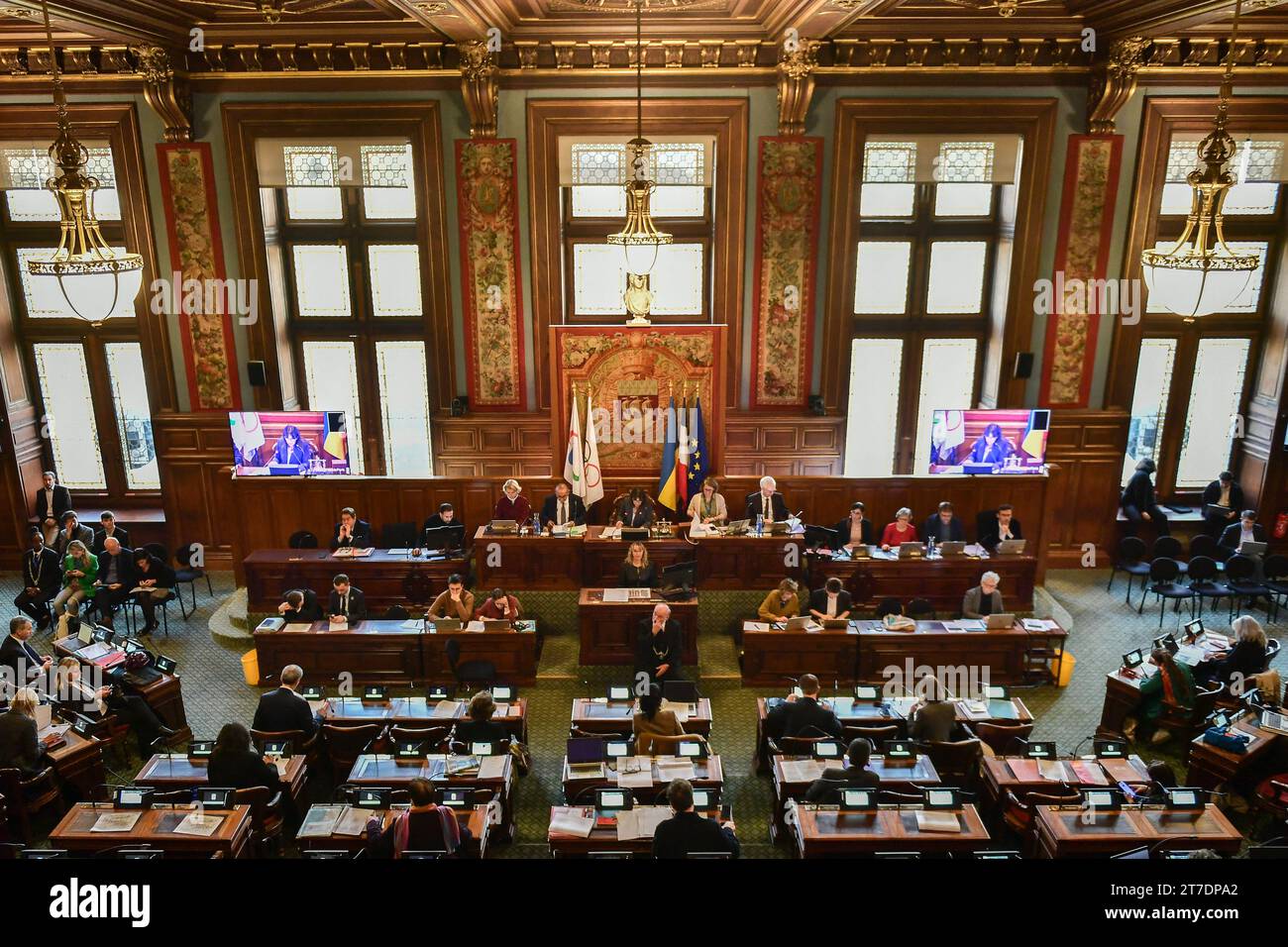 Paris, France. 15th Nov, 2023. Paris advisors attend the Council of ...