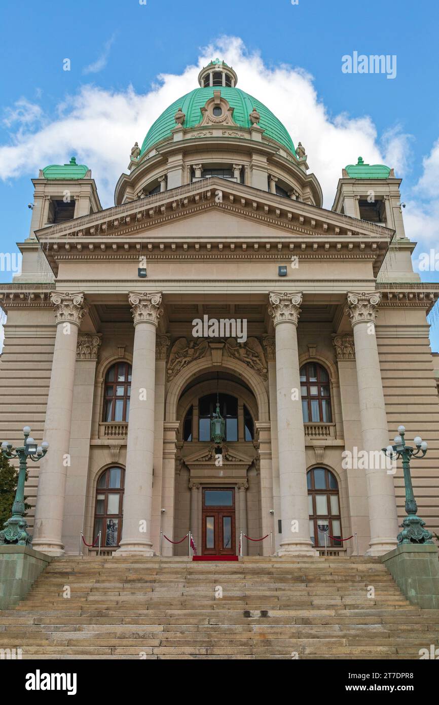Belgrade, Serbia - February 14, 2021: Entrance to House of the National ...