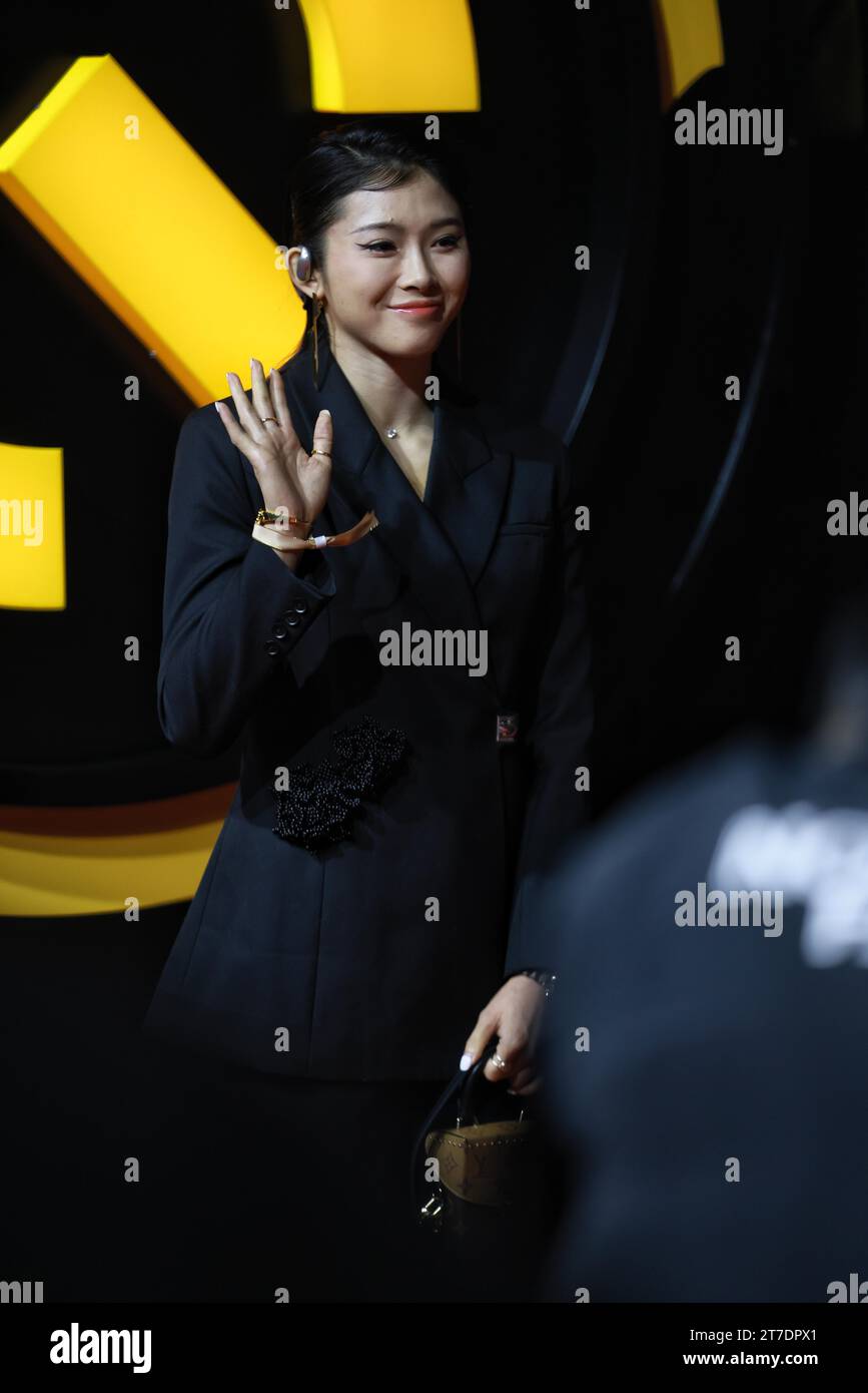 Chinese track and field athlete Wu Yanni attends a Weibo activity in ... Chinese track and field athlete Wu Yanni attends a Weibo activity in ...