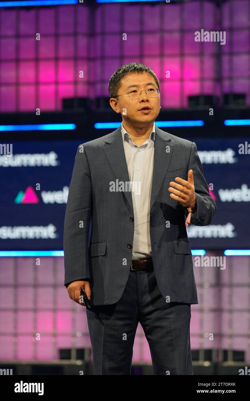 Kuo Zhang, President at Alibaba.com, addresses the audience during the ...