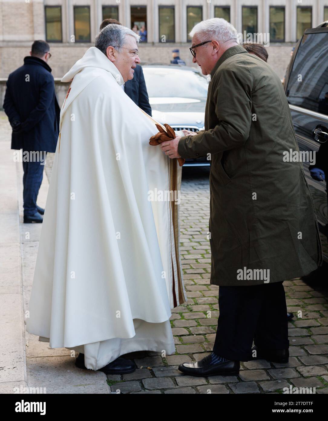 Brussels, Belgium. 15th Nov, 2023. Priest Benoit Lobet and Prince ...