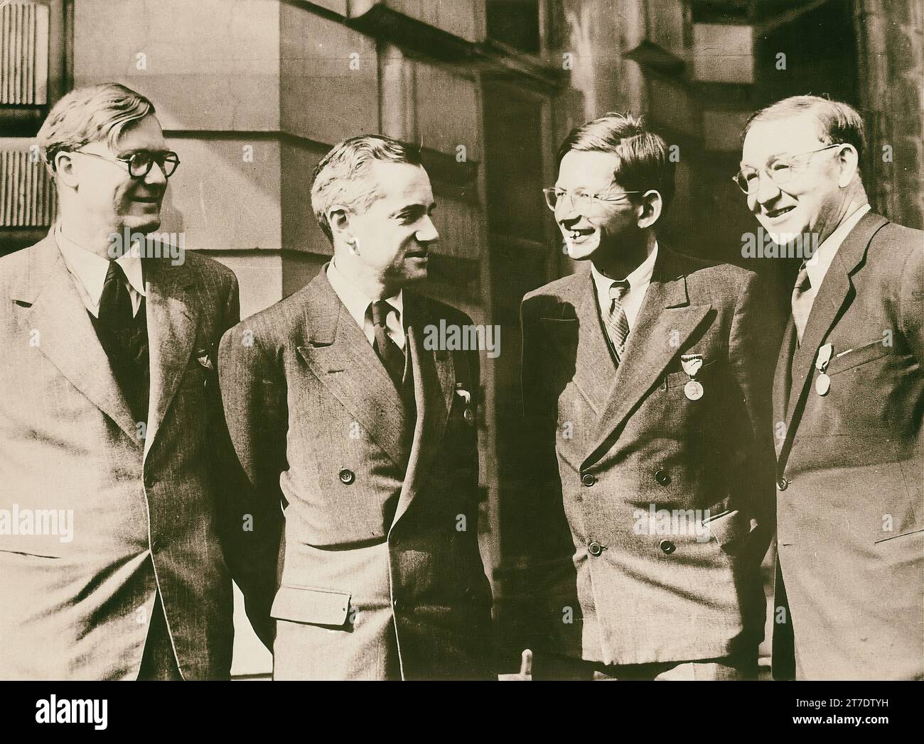 The Manhattan Project. Left to right: William Penney, Otto Frisch ...