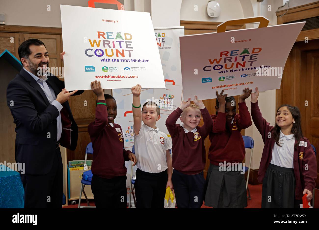 First Minister of Scotland Humza Yousaf attends a Book Week Scotland ...