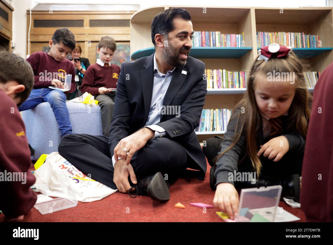 First Minister of Scotland Humza Yousaf attends a Book Week Scotland ...