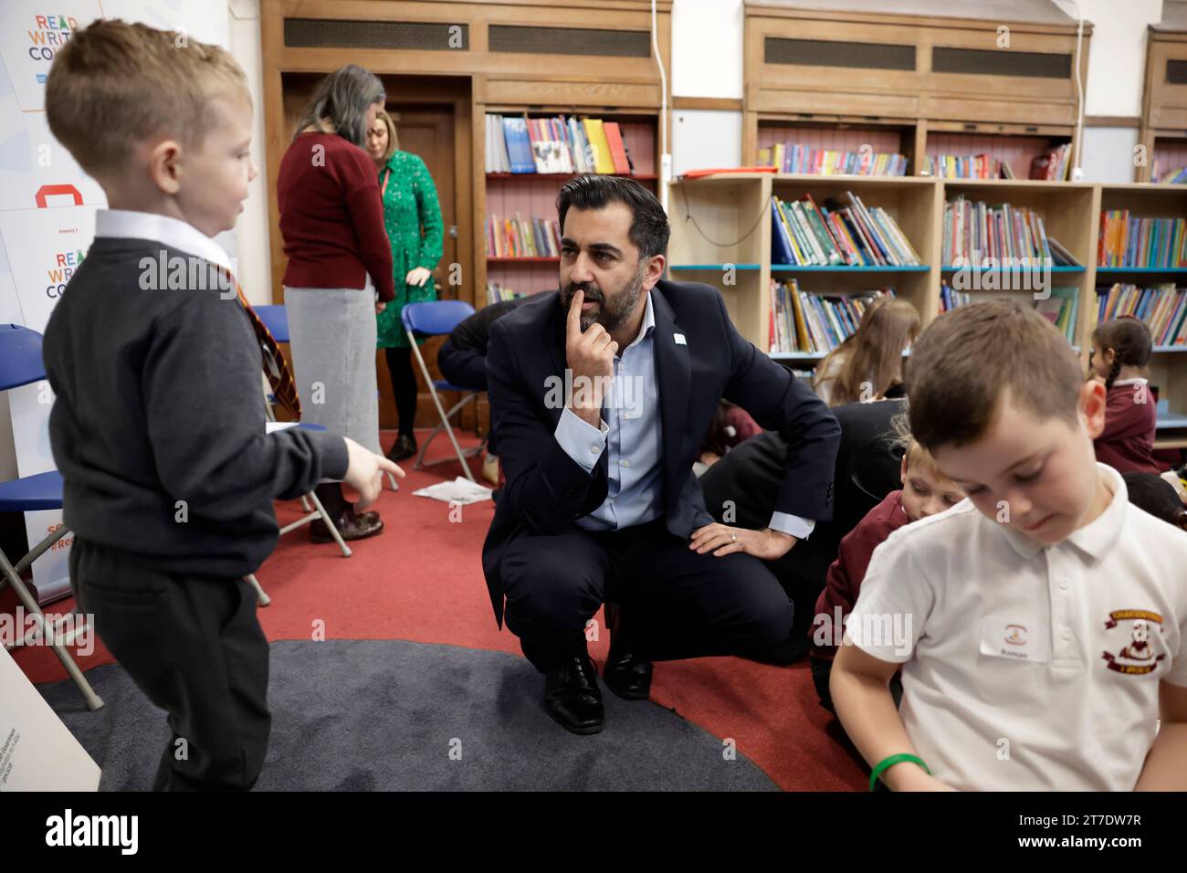 First Minister of Scotland Humza Yousaf attends a Book Week Scotland ...