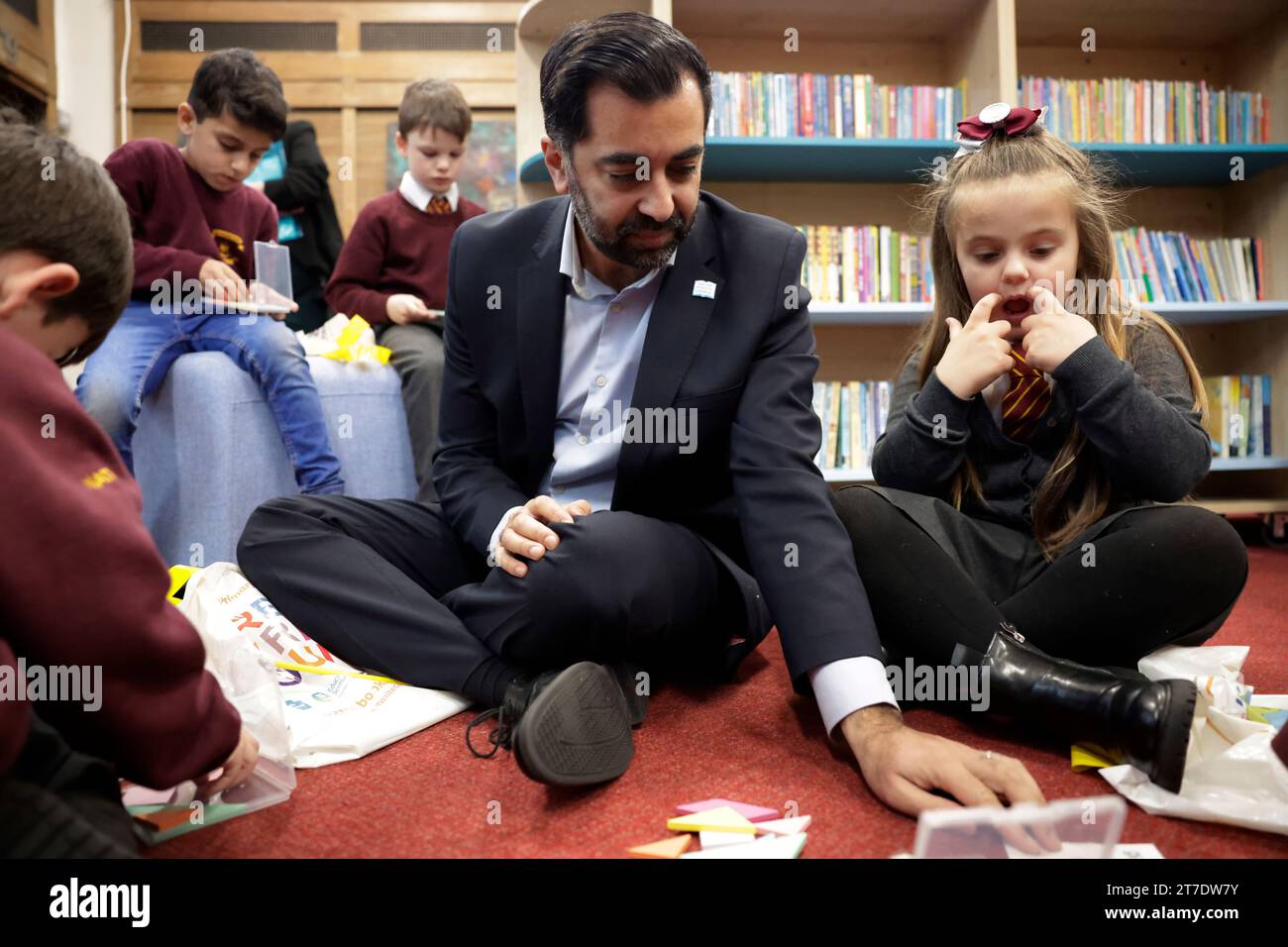 First Minister of Scotland Humza Yousaf attends a Book Week Scotland ...