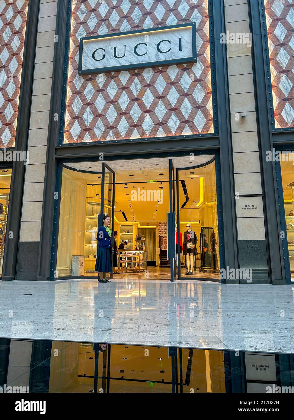 Beijing, China, Street Scene, People, Shopping Street, Wangfujing St ...