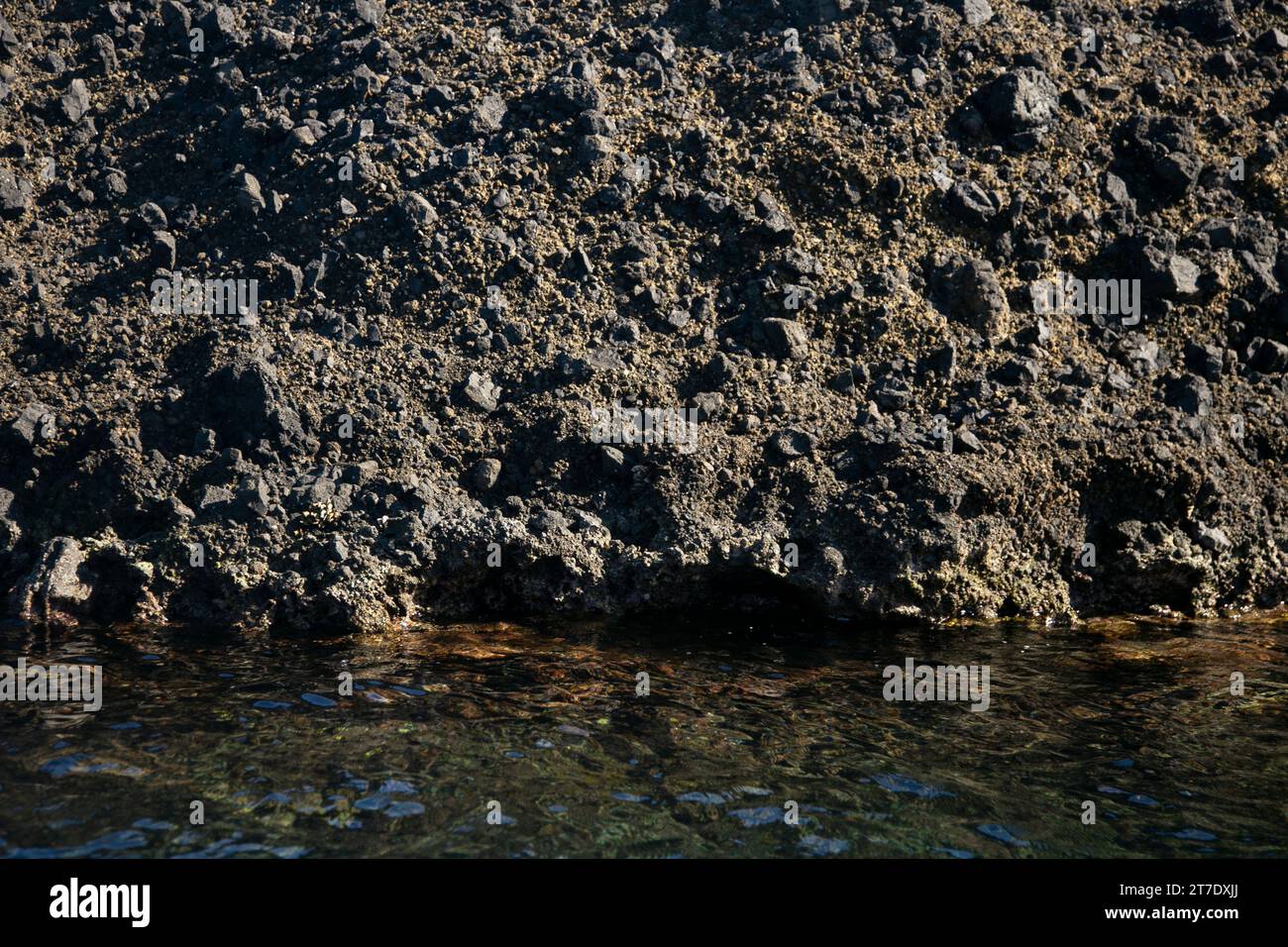Coastline formed by volcanic activity in Ogi coast in Sado Island ...