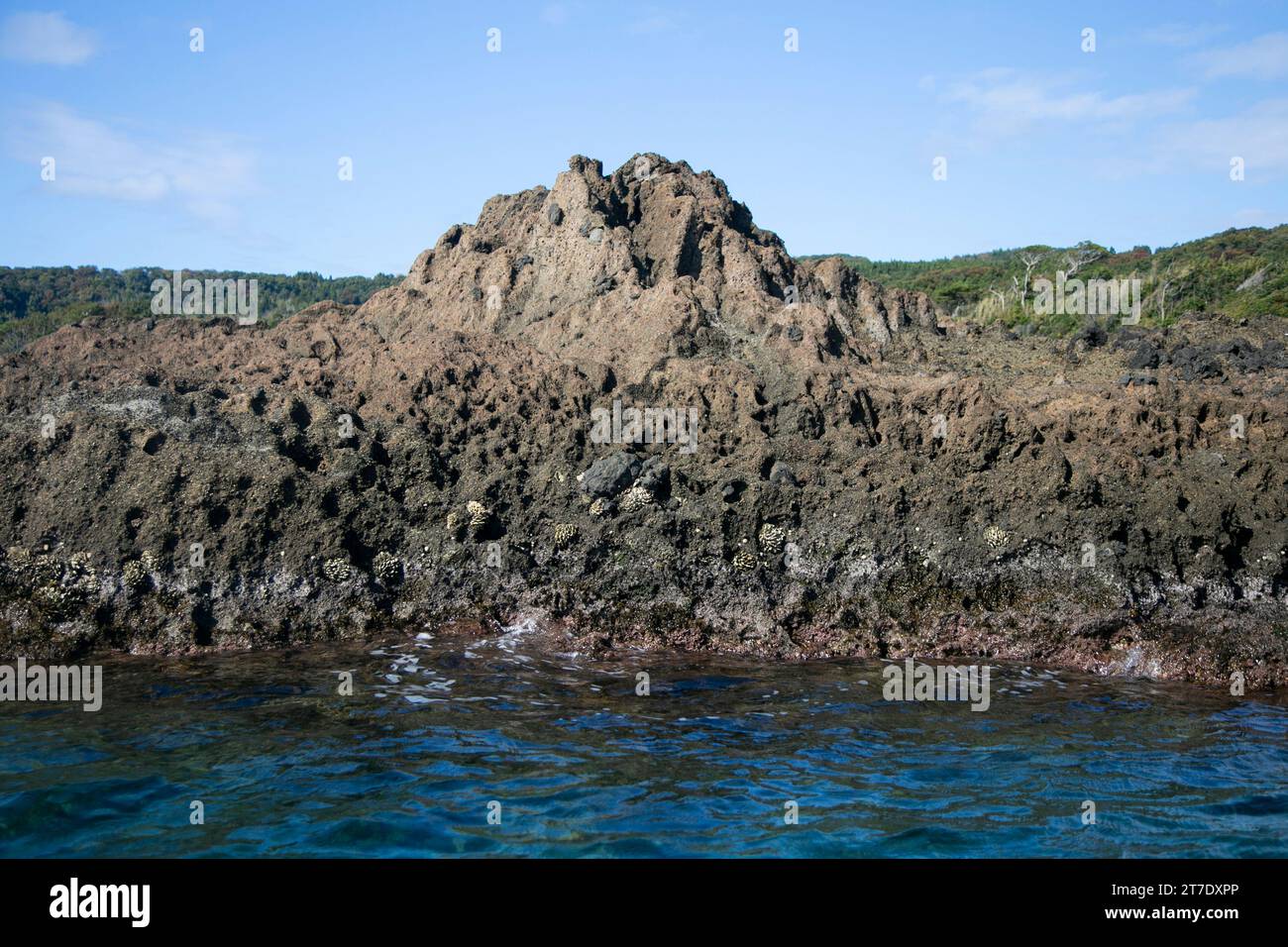 Coastline formed by volcanic activity in Ogi coast in Sado Island ...