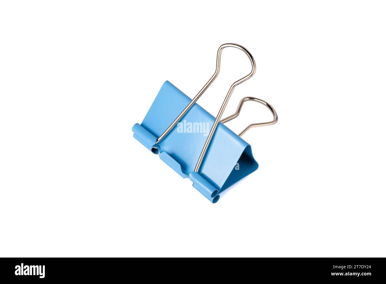 Blue binder. A vibrant binder isolated on white background, creating an ...