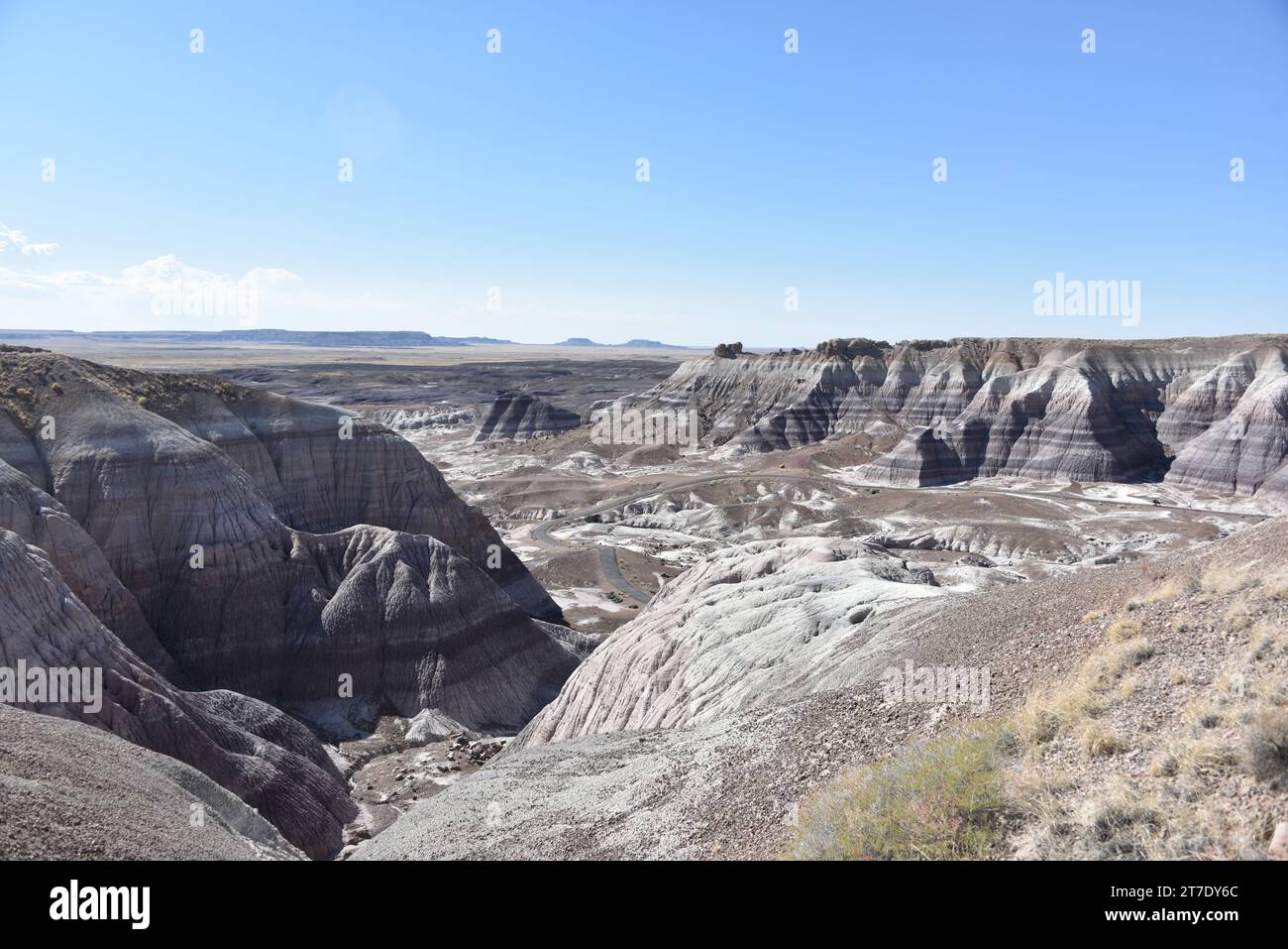 Painted Desert National Park, AZ USA 10/17/2023. Blue Mesa is a ...