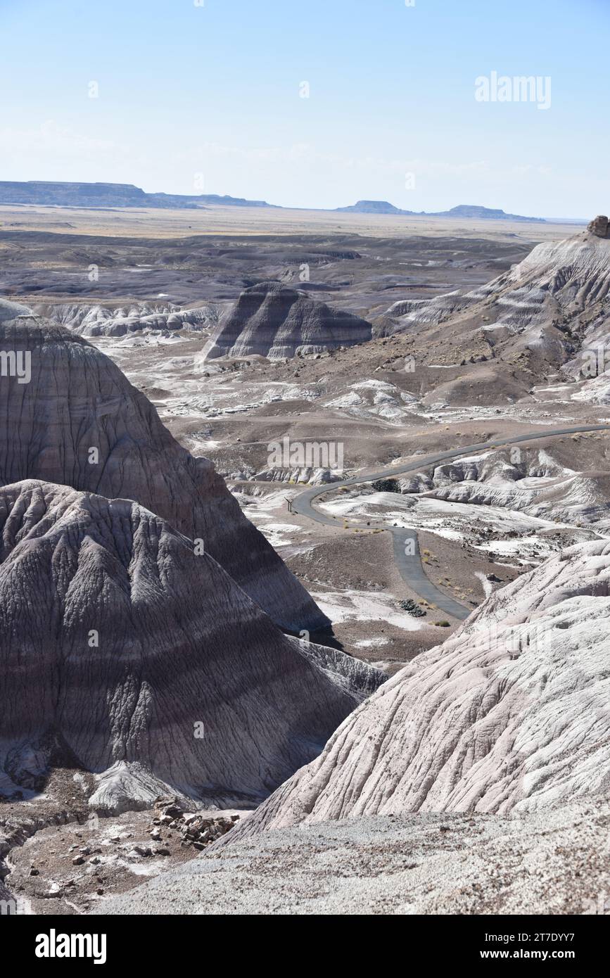 Painted Desert National Park, AZ USA 10/17/2023. Blue Mesa is a ...