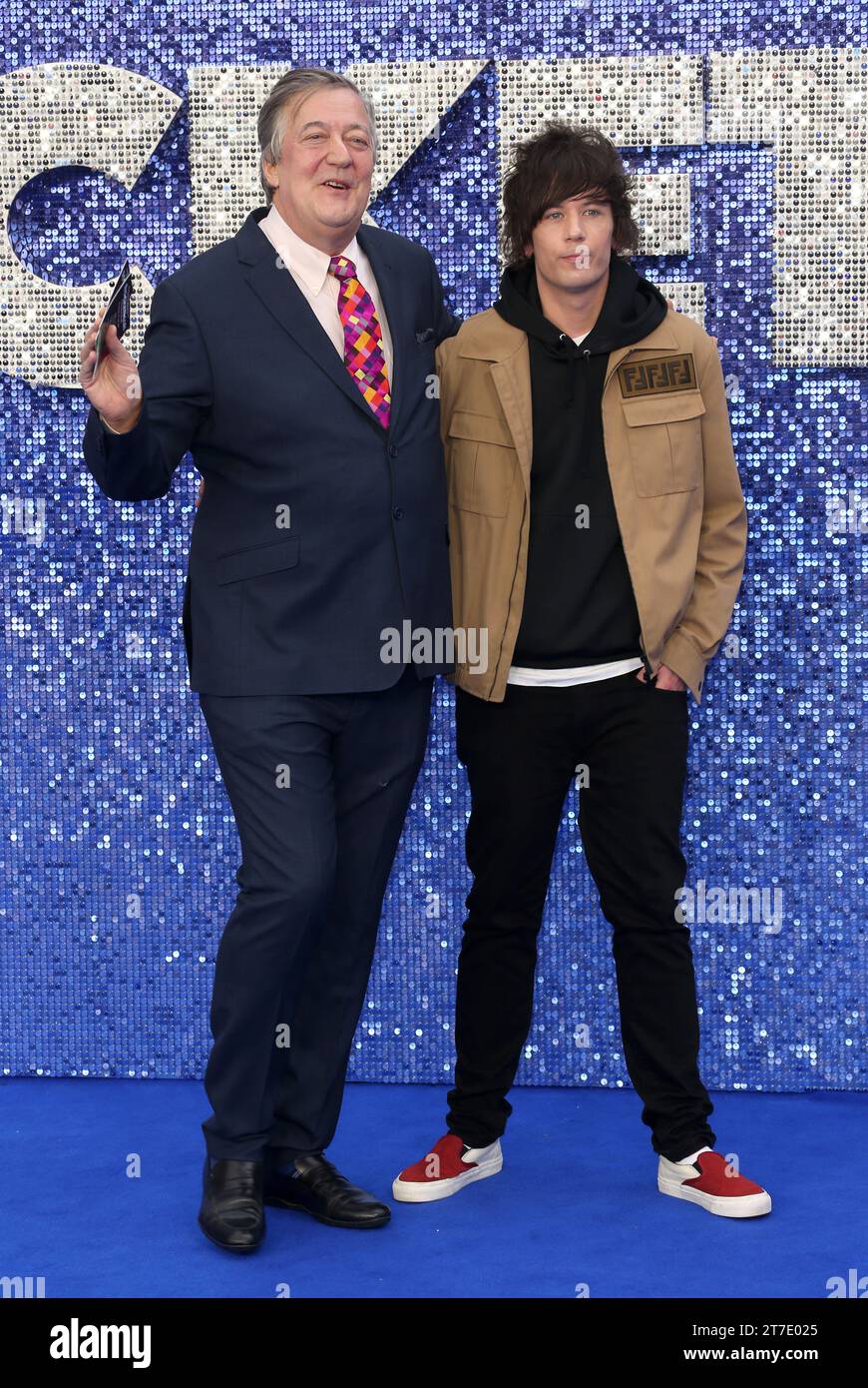 Stephen Fry and Elliott Spencer attend the "Rocketman" UK premiere at ...