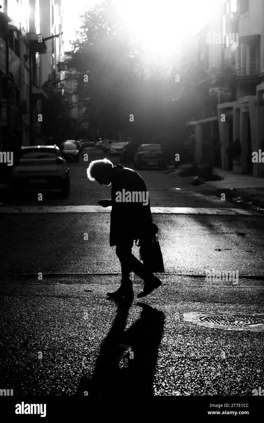 Take street scene Black and White Stock Photos & Images - Alamy