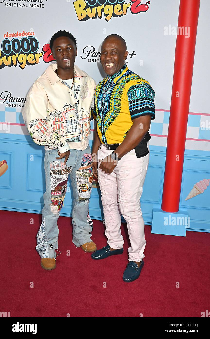 Alex Hibbert and father Robin Hibbert attends the World Premiere of ...