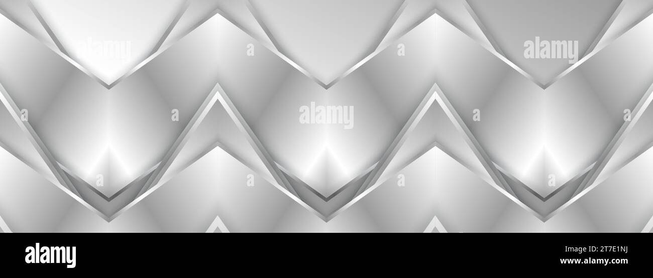 Wide luxury abstract background with silver gradient lines triangle ...