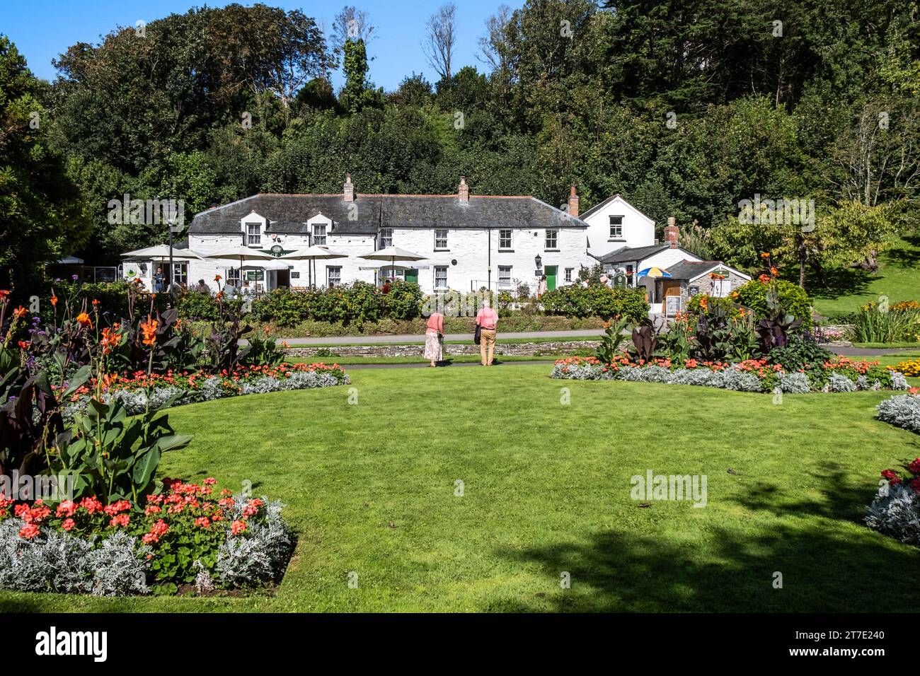 The historic Trenance coattages in the award winning Trenanc Gardens in ...