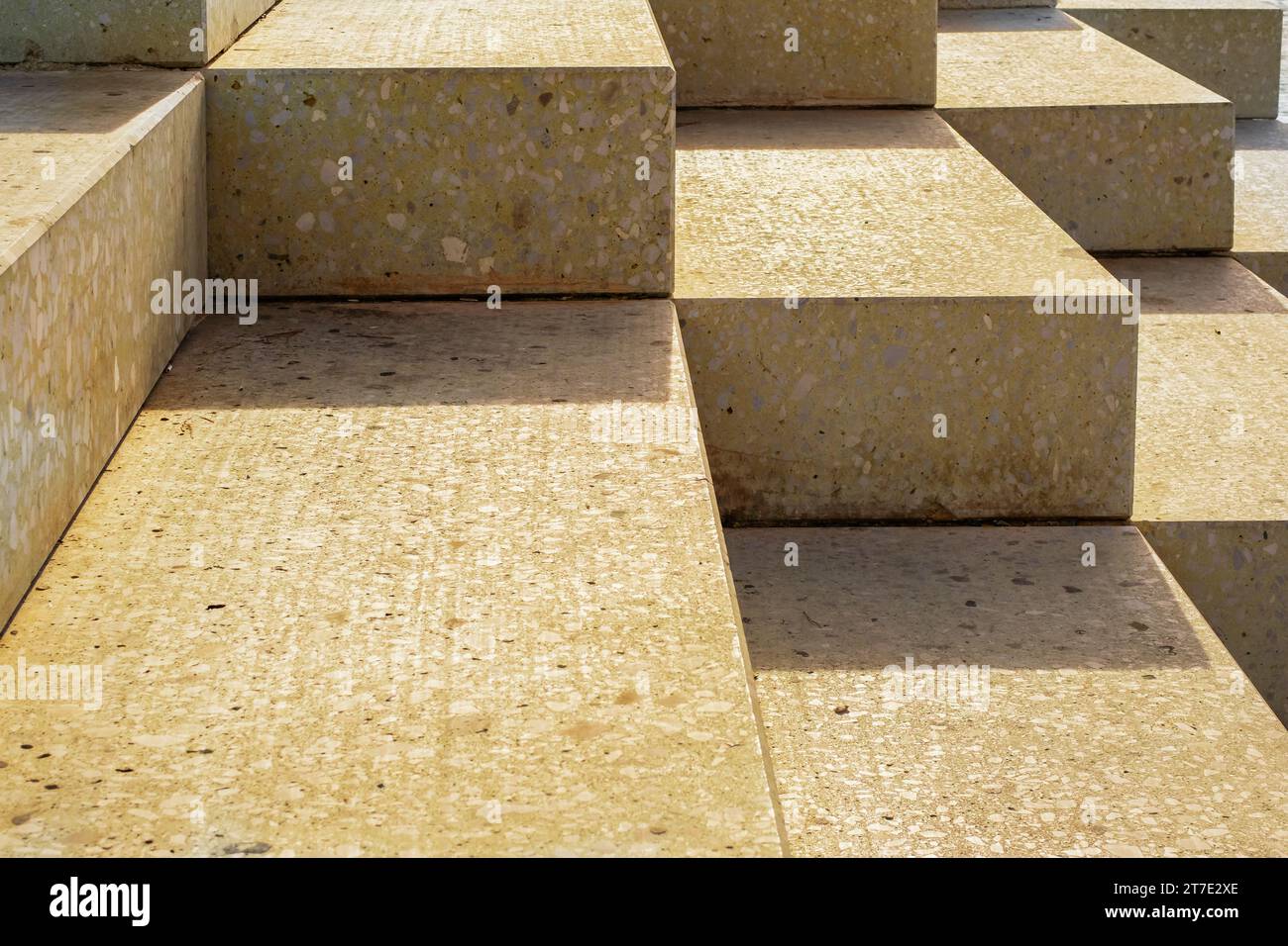 Abstract stairs in the city. Abstract steps, cement stairs,wIde stone ...