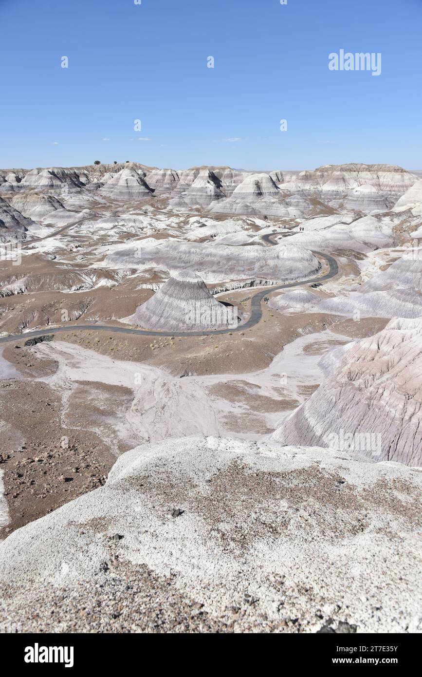 Painted Desert National Park, AZ USA 10/17/2023. Blue Mesa is a ...
