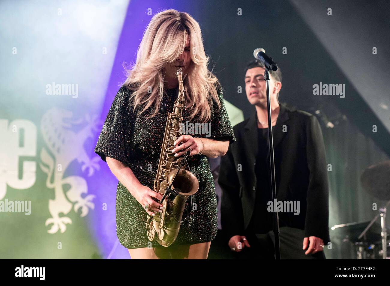 Candy Dulfer live bei einem Konzert ihrer We Never Stop -Tour bei den 23. Dresdener Jazztagen im ...