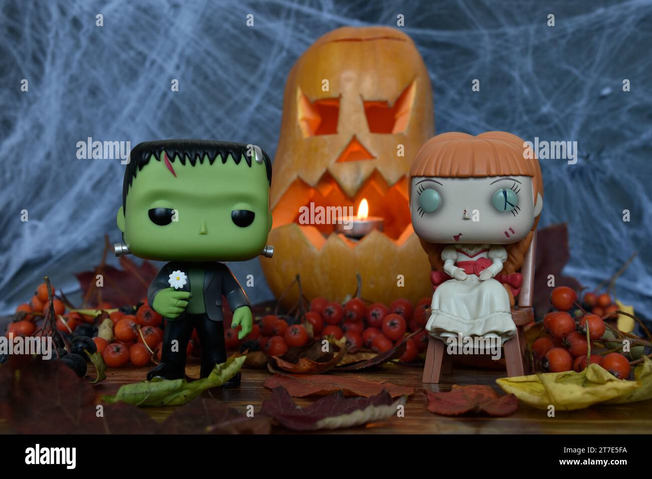 Funko Pop action figures of horror characters Frankenstein's monster ...