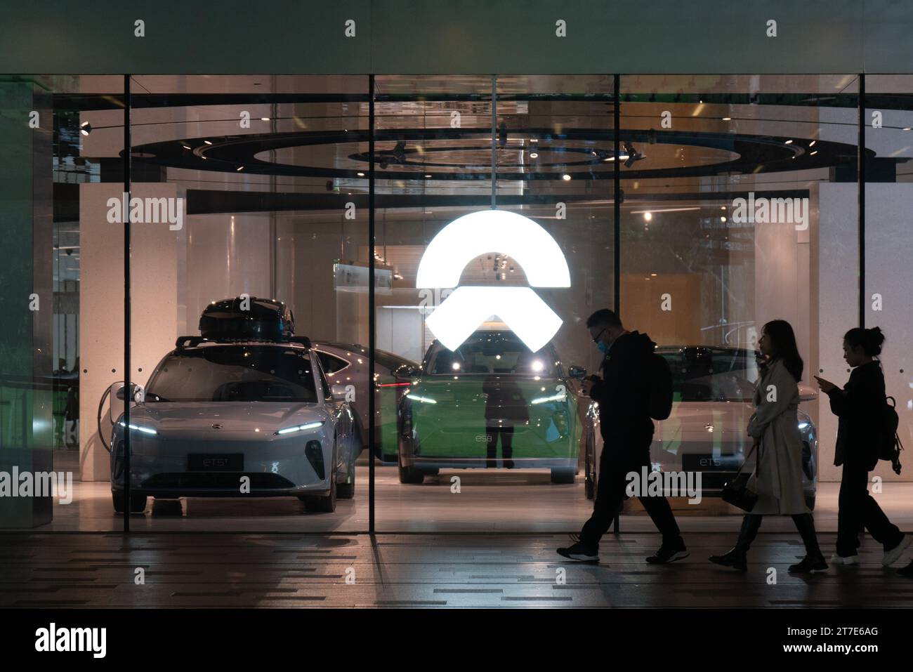 SHANGHAI, CHINA - NOVEMBER 15, 2023 - The NIO flagship store on the ...