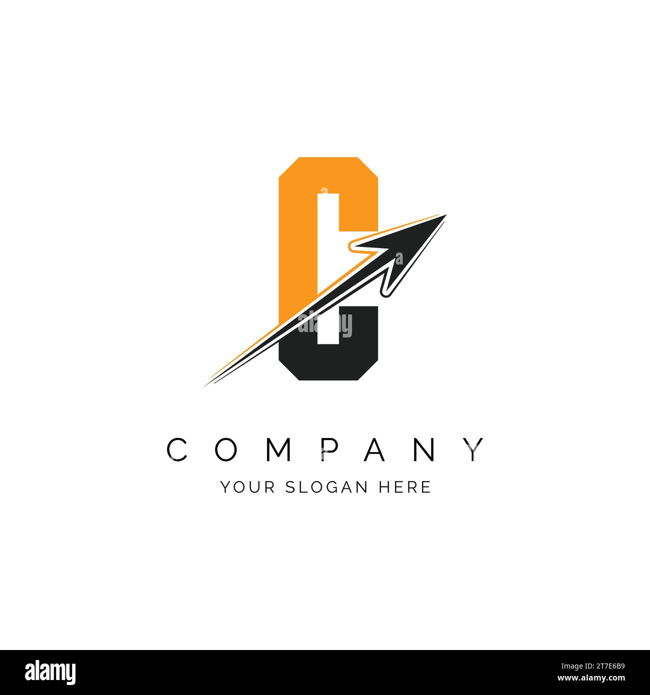 C Letter with Arrow Logo Template Illustration. C Alphabet Concept ...