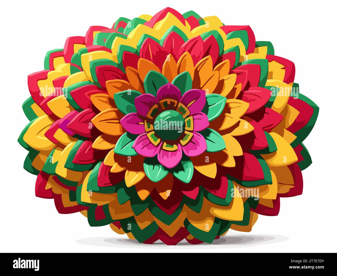 "Colorful burst of abstract flowers in a vector illustration ...