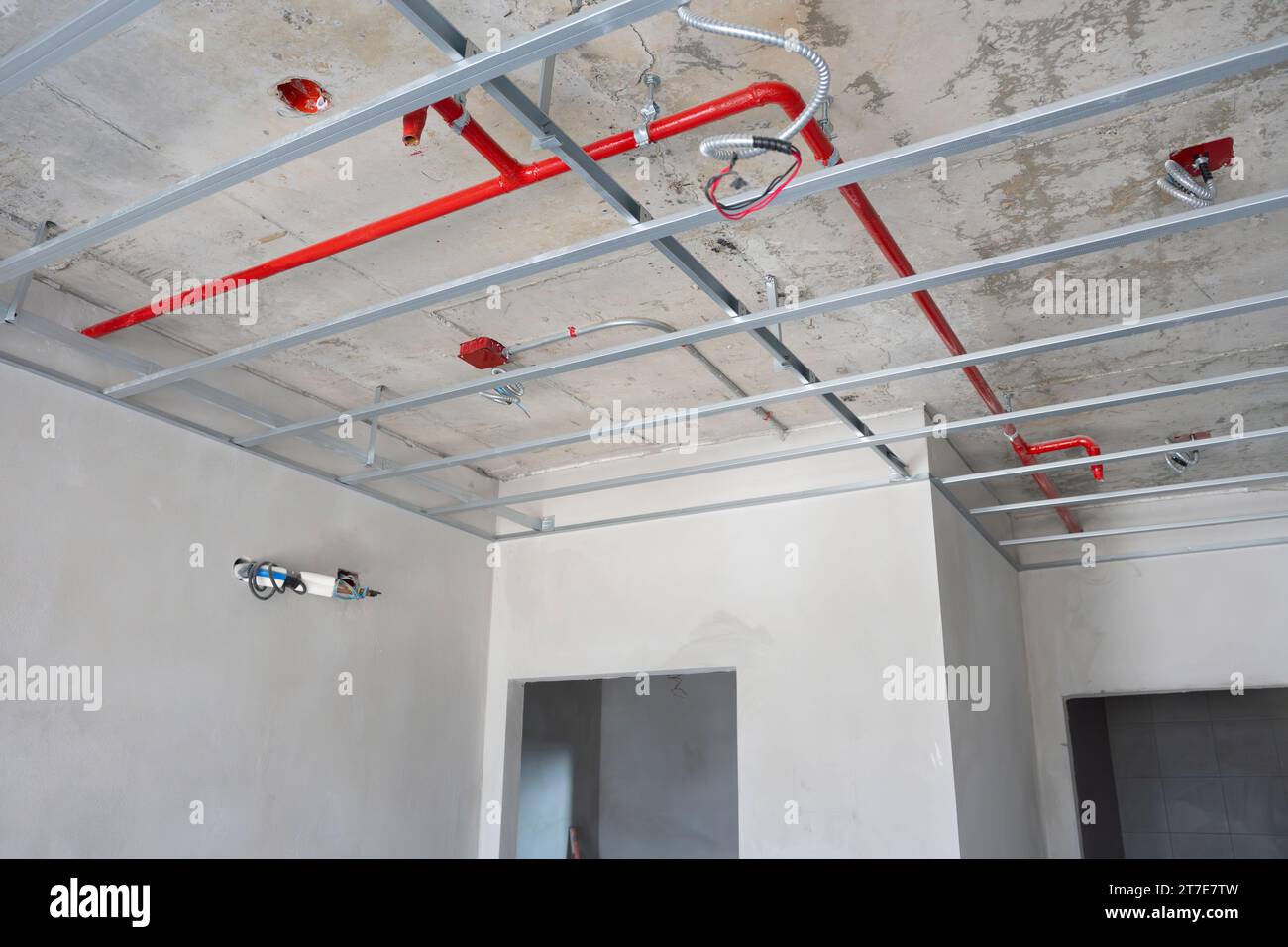Ductwork install construction site room hi-res stock photography and ...
