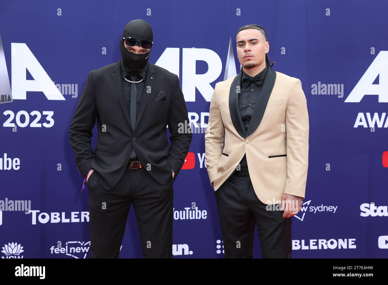 November 15, 2023: KAHUKX and DAY UNO attends the 37th Annual ARIA ...