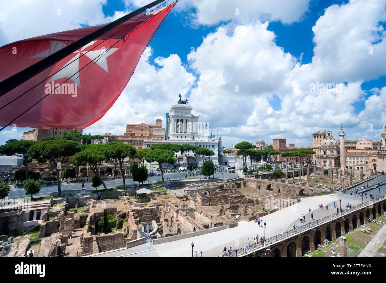 Panorama on The Imperial Forums. House of the Knights of Rhodes. Rome ...