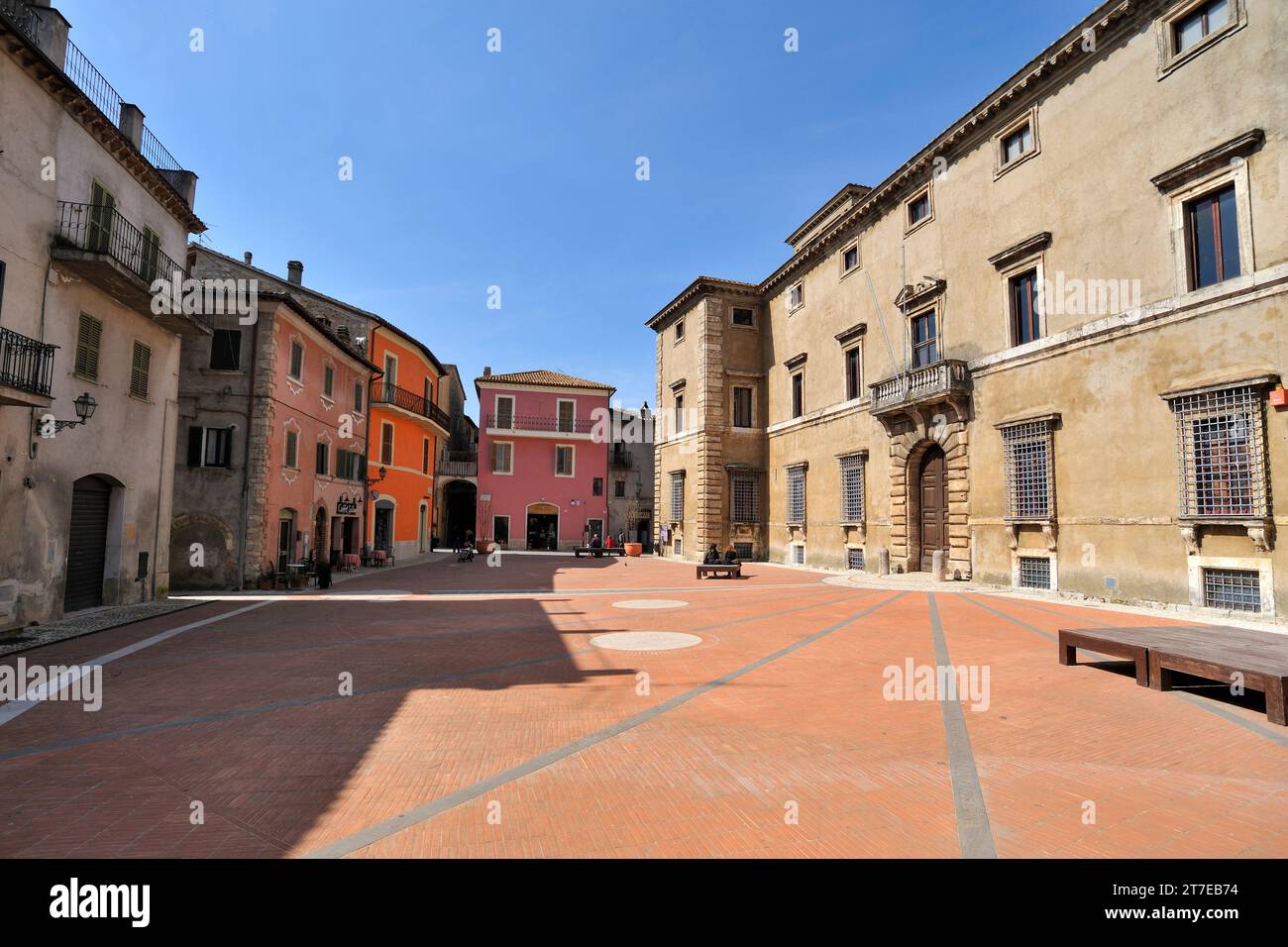 Acquasparta. Piazza Federico Cesi. Umbria. Italy Stock Photo - Alamy