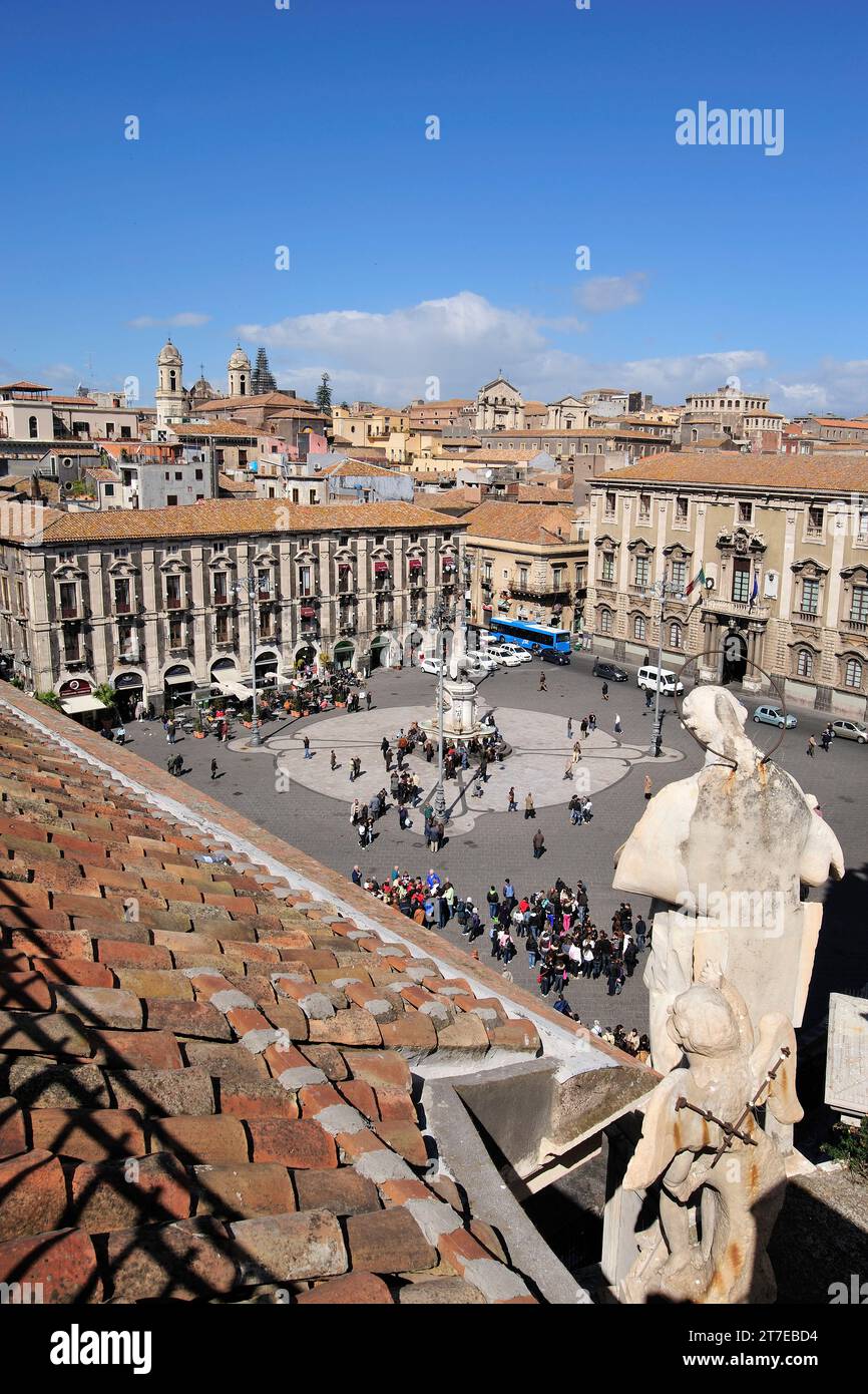 Catania. Panorama From The Terraces of the Diocesan Museum. Sicily ...