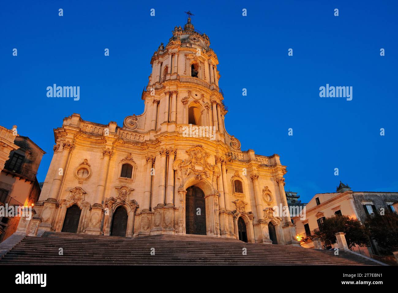 Modica. The Church of San Giorgio. Sicily. Italy Stock Photo - Alamy