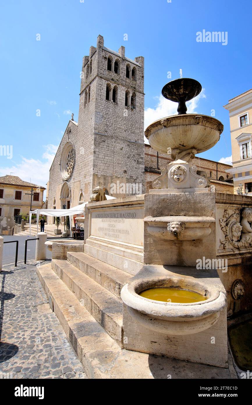 Town Square. Alatri. Lazio. Italy Stock Photo - Alamy