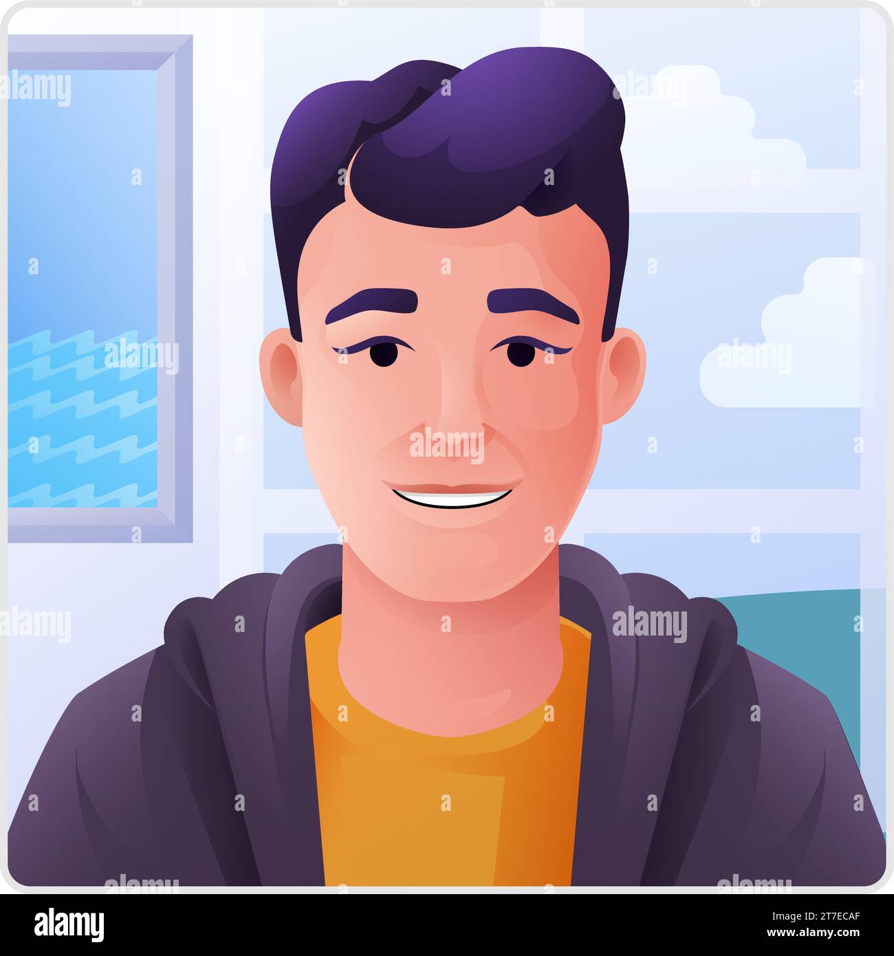 Cartoon man profile hi-res stock photography and images - Alamy