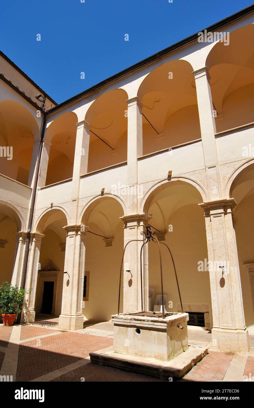 Castle Courtyard. Alviano. Umbria. Italy Stock Photo - Alamy