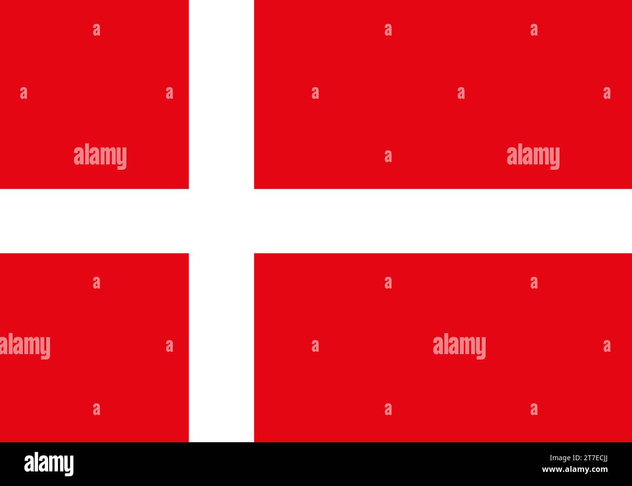 White cross on red background flag in Danish colors Stock Photo - Alamy