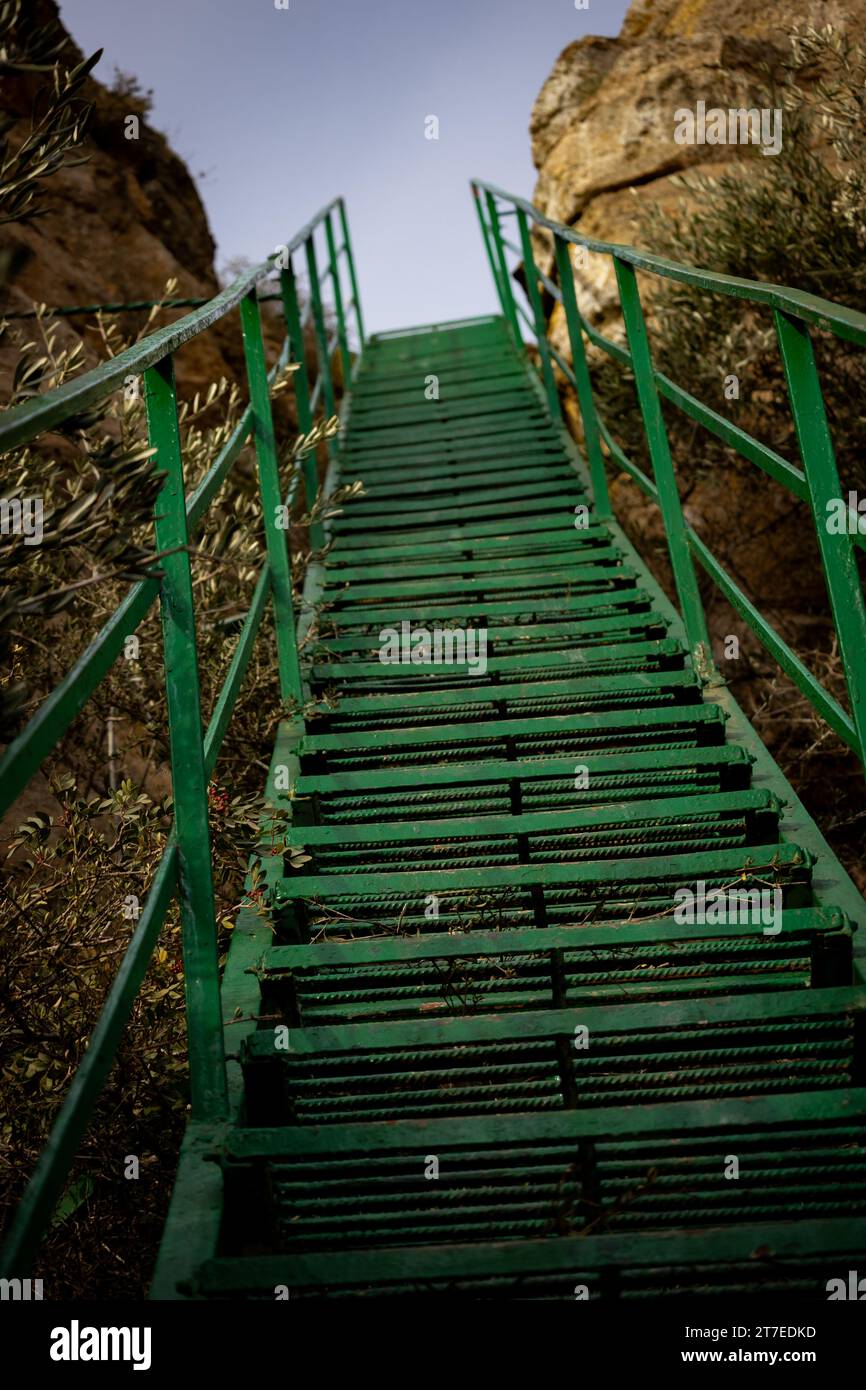 Green stairs hi-res stock photography and images - Alamy
