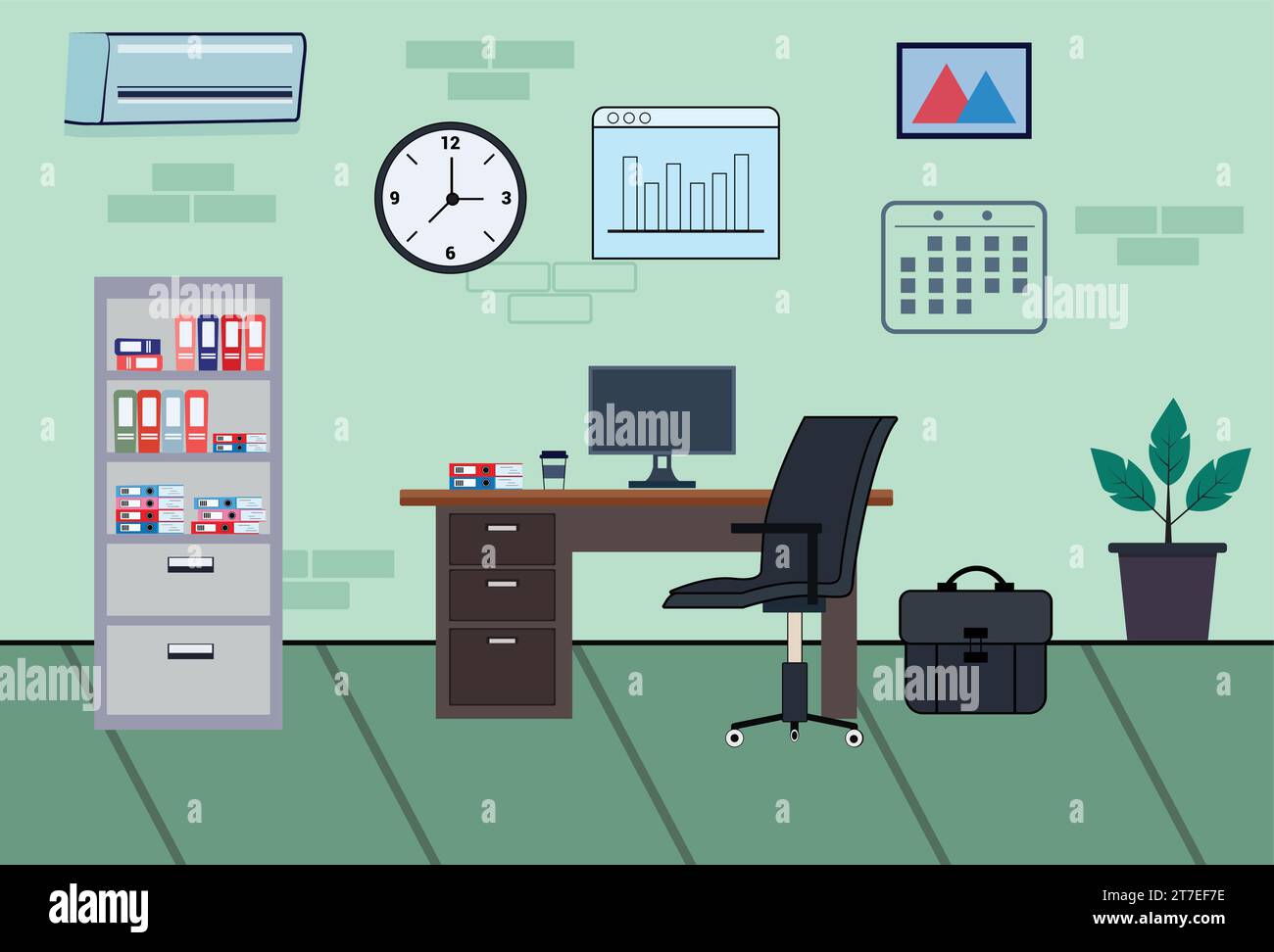 Office Vectors Illustration design, office cabinet., school, chairs ...