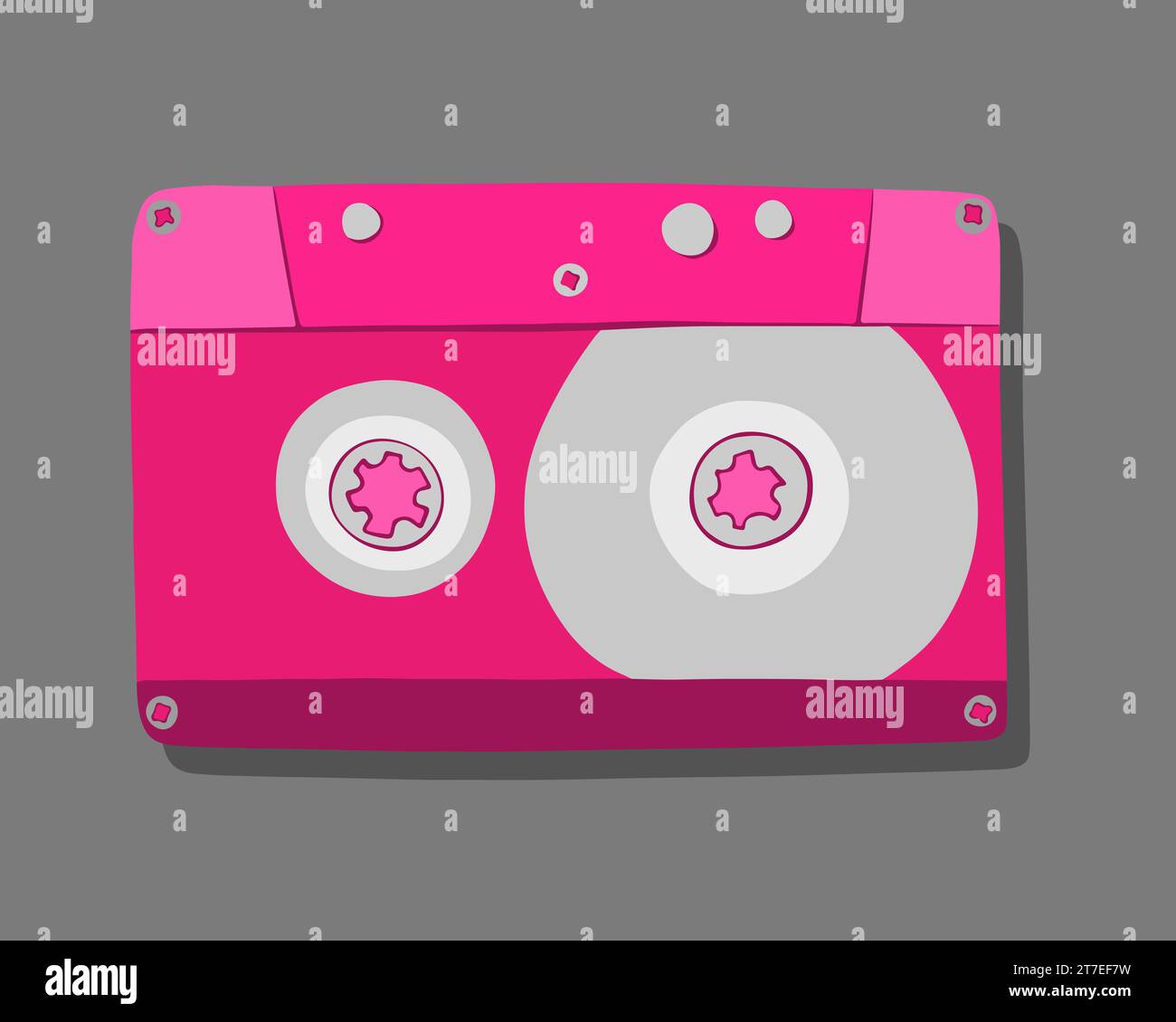 Vector isolated illustration of tape recorder cassette. Nostalgia of ...