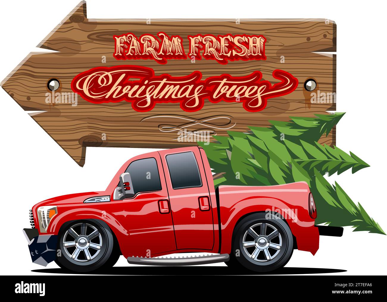 Old spruce farm Stock Vector Images - Alamy